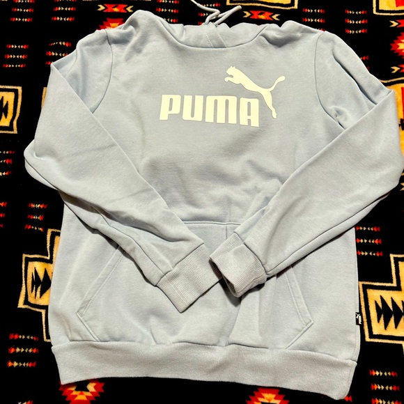 Puma | Tops | Light Blue Puma Hoodie | Poshmark